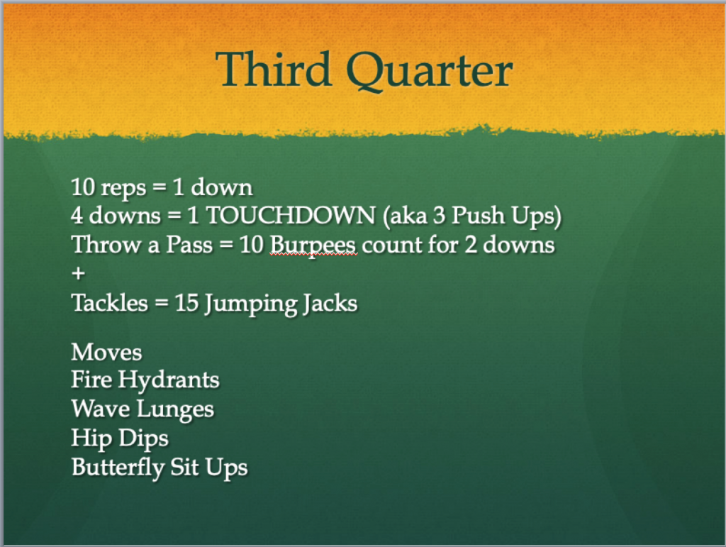 Wanna go out back and toss the ball around? - November Project